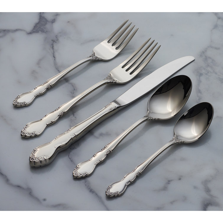 Oneida Dover 5 Piece 18/10 Stainless Steel Flatware Set, Service for 1 & Reviews | Wayfair